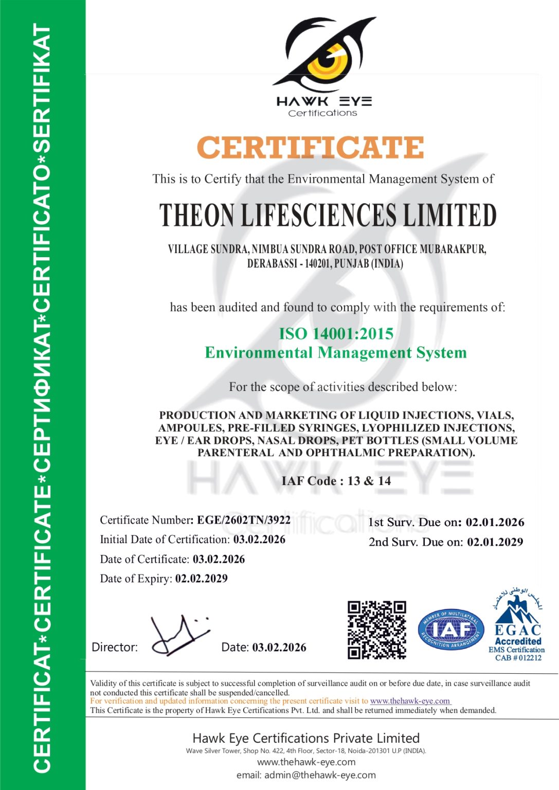 THEON LIFESCIENCES